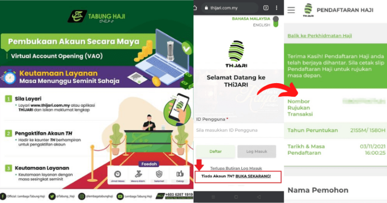 Cara Buka Akaun Tabung Haji & Daftar Haji Online. Tak Perlu Beratur Lama Di Kaunter!