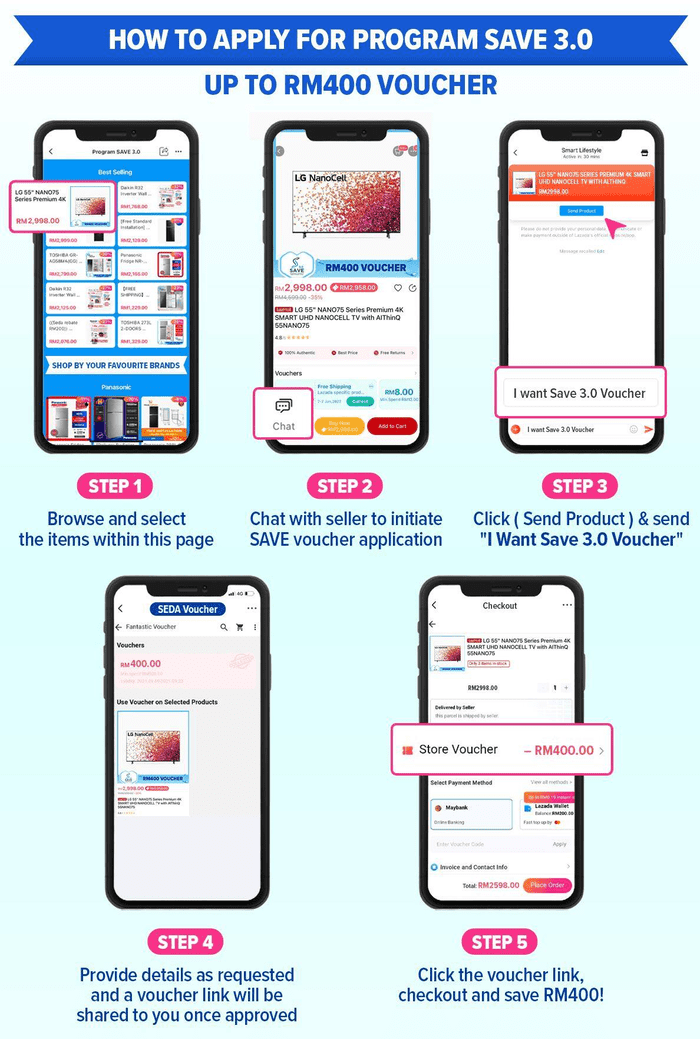 Cara Dapat Diskaun Barang Elektrik Program SAVE 3.0 RM400