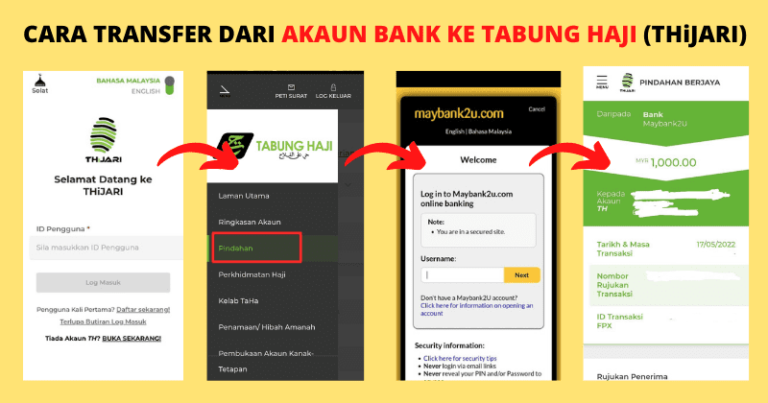 Cara Transfer Duit Daripada Bank Ke Tabung Haji Melalui THiJARI. Mudah, Tanpa Caj & Cepat, Tak ...