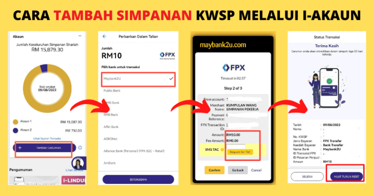 Cara Tambah Duit Simpanan KWSP Menggunakan i-Akaun. Guna Telefon Je ...
