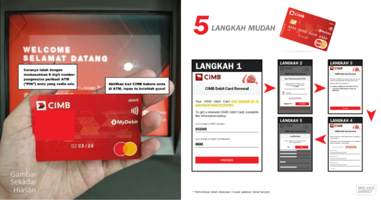 Cara Tukar Kad ATM Debit CIMB Secara Online Tak Perlu Ke Bank. Ganti Kad Bank CIMB Expired